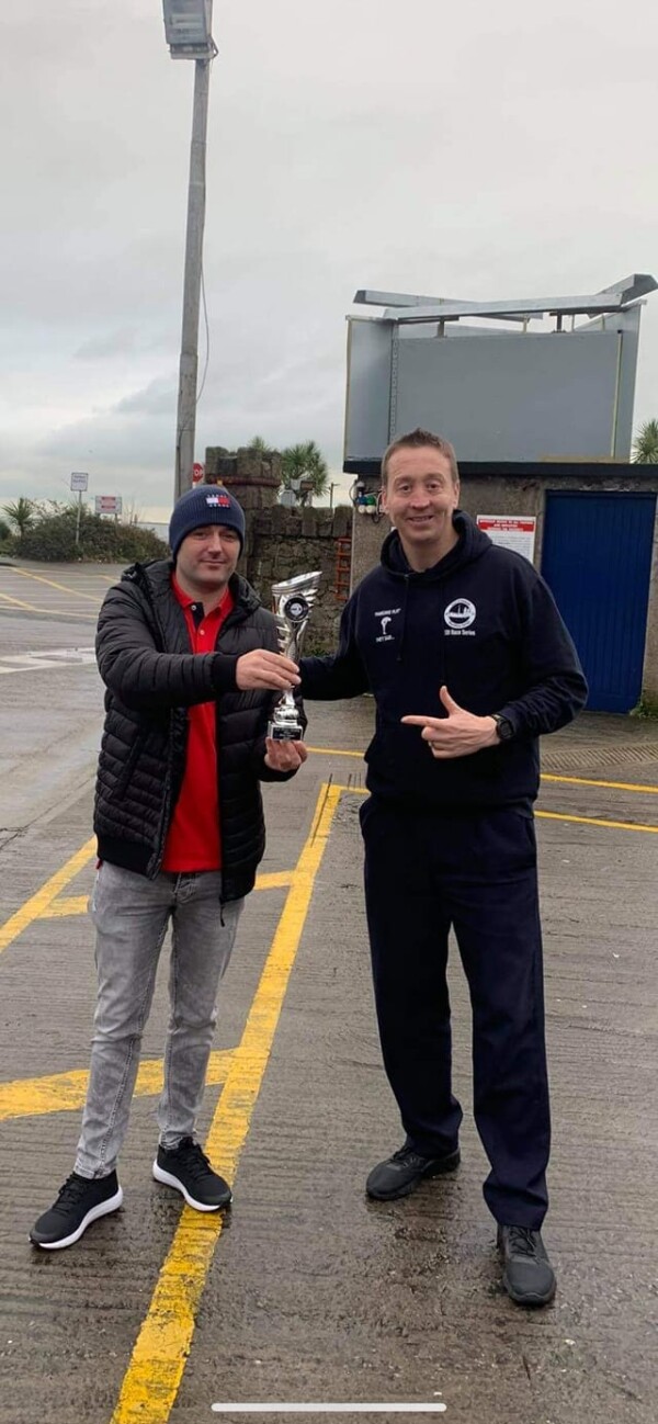 Mark Conlon receiving the trophy for winning ‘Last Person Standing’