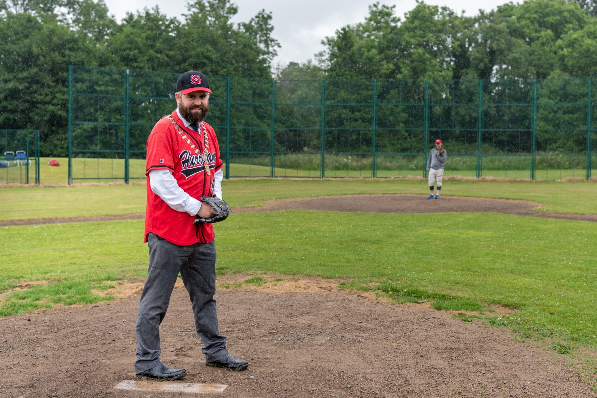 Cllr Peter Kavanagh Mayor of South Dublin warms up before the Belfast ...