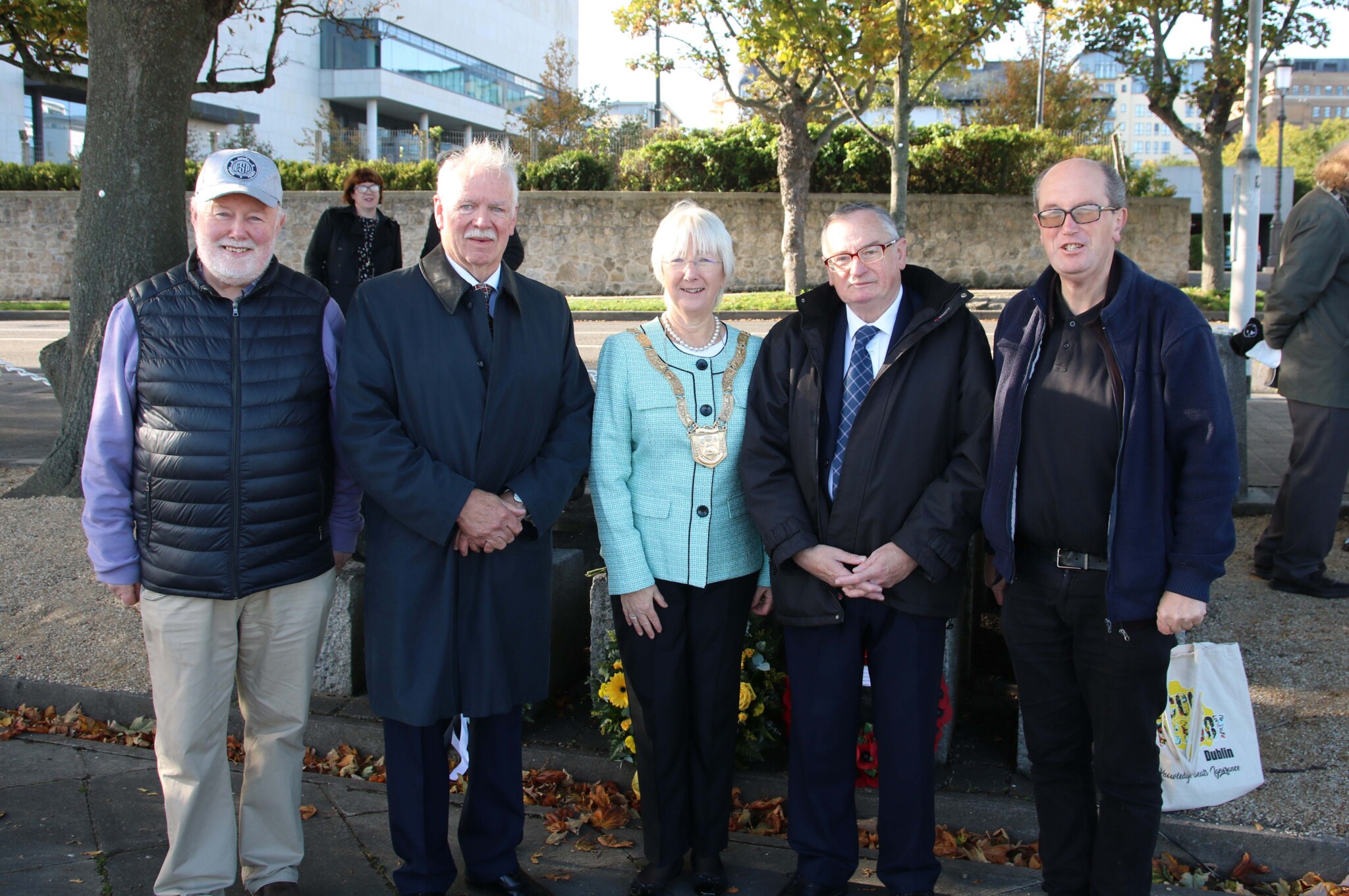 From left to right Philip Lecane, Joe Ryan, An Cathaoirleach Mary ...