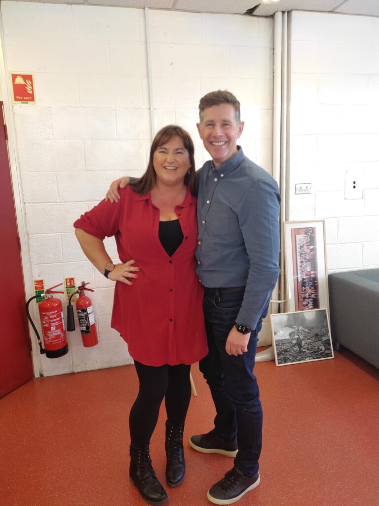 Dermot Bannon pictured with CDCFE tutor Laura Roche who was featured in ...