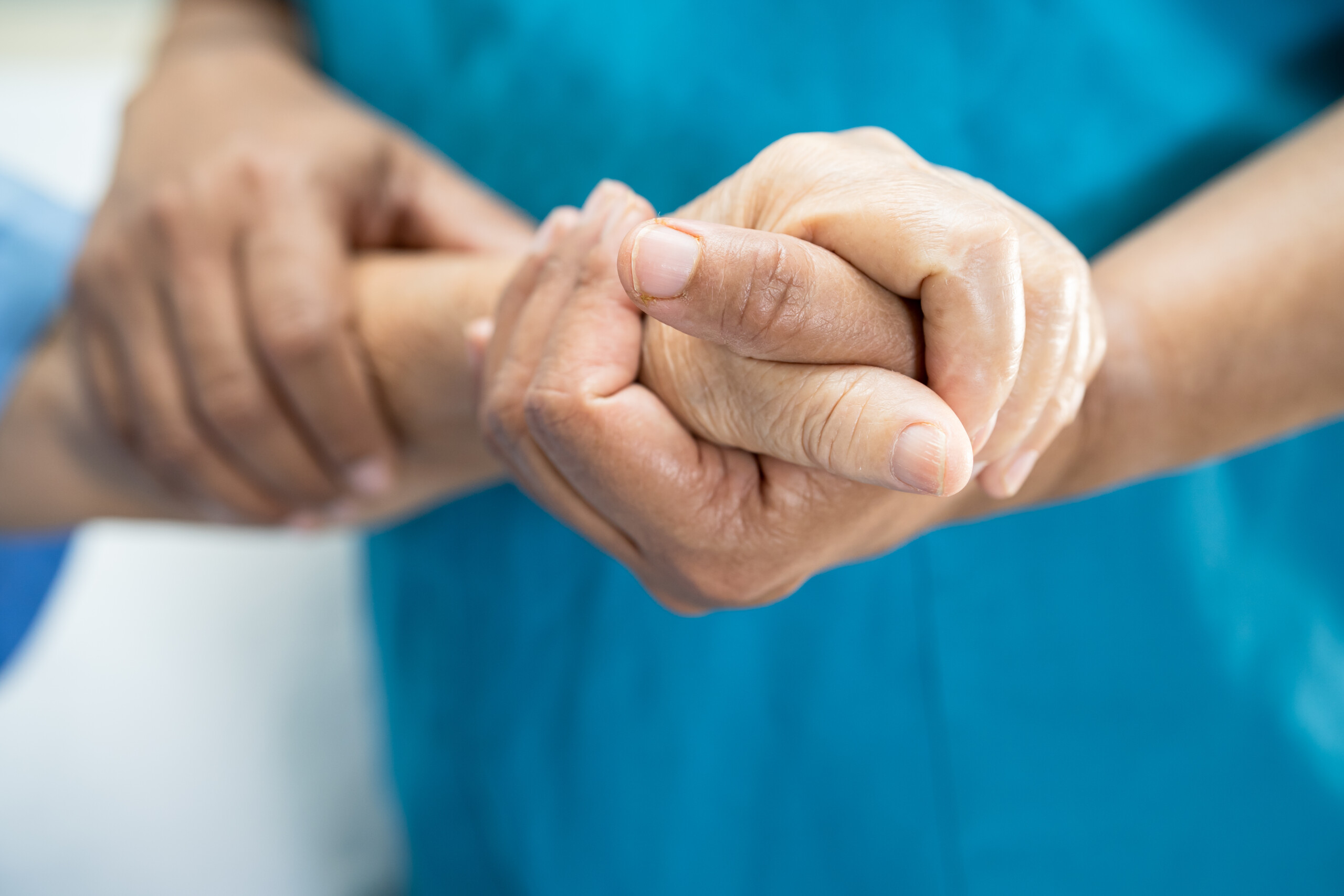 doctor-holding-touching-hands-asian-senior-or-elderly-old-lady-woman ...