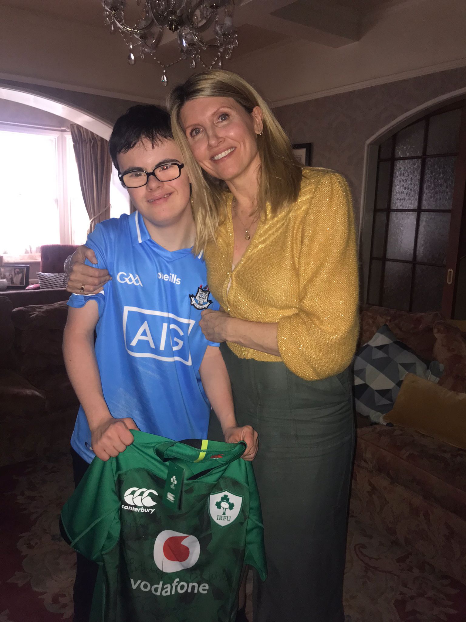 “She organised a big surprise for me for my 18th birthday, a signed Ireland rugby jersey from ...