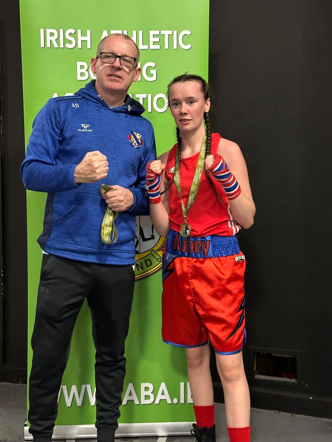 48kg Abbey Molloy Sacred Heart BC with IABA President Anto Donnelly ...
