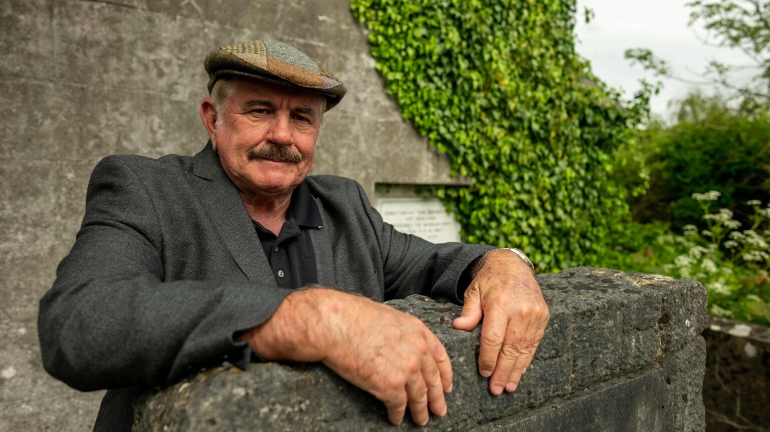 Historian Michael Donahue at the home of General Philip Sheridan in Cavan